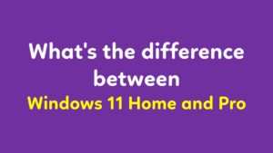 What Is the difference between Windows 11 Home and Pro