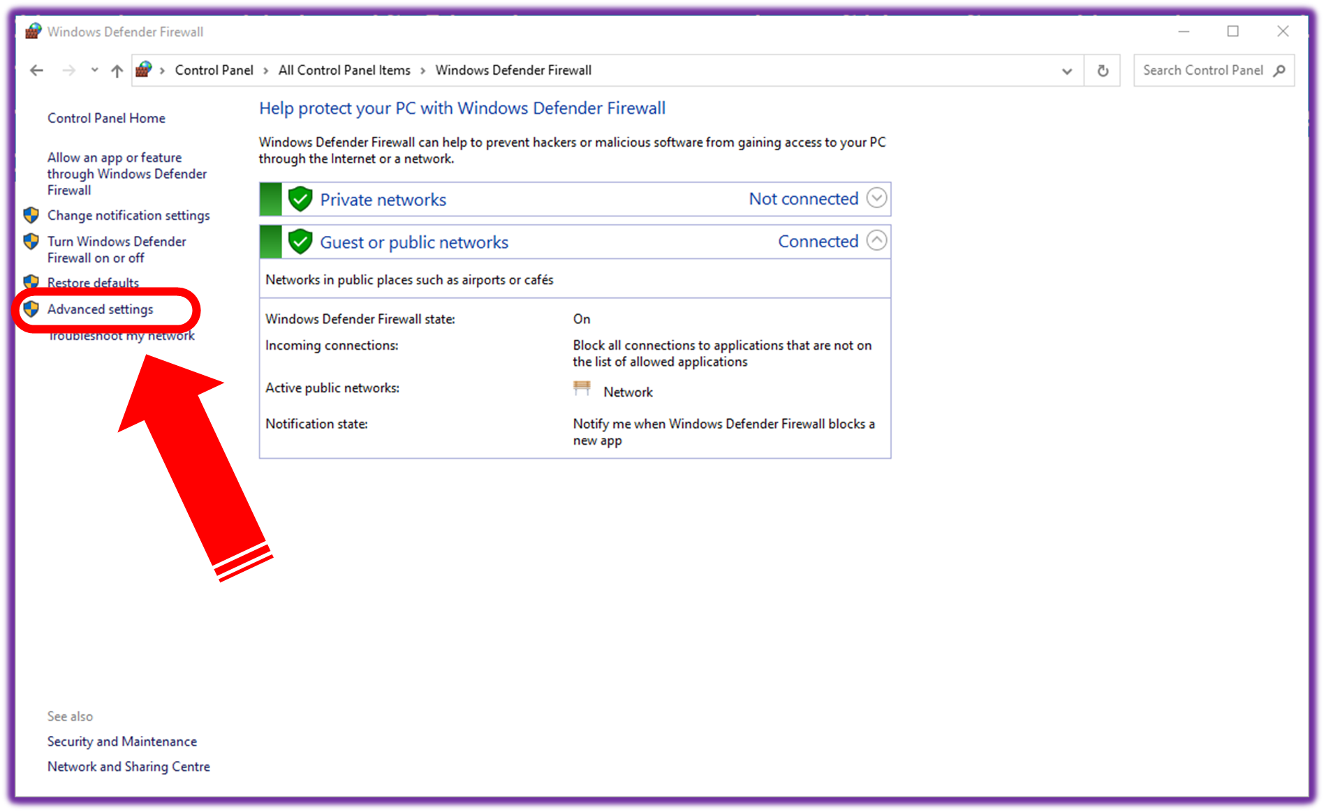 How to restrict internet access to an app in windows 10