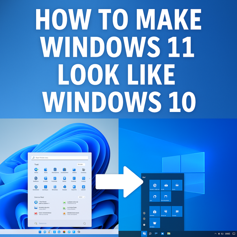 How to Make Windows 11 Look Like Windows 10