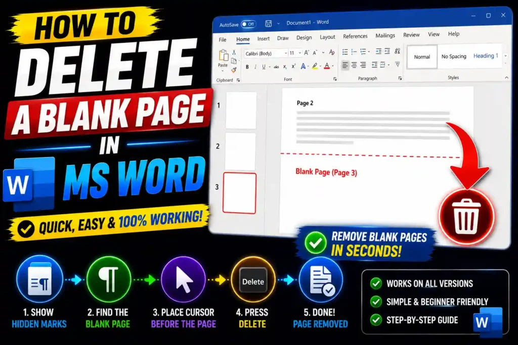 How to Delete a Blank Page in MS Word: Complete Guide for Windows and Mac
